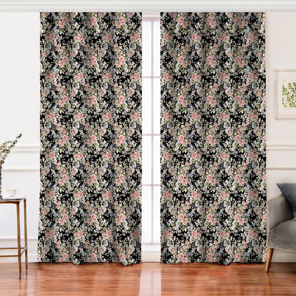 Realhomes Renkli Zemin Üzerinde Çiçek Desenli Dijital Baskılı Modern ...