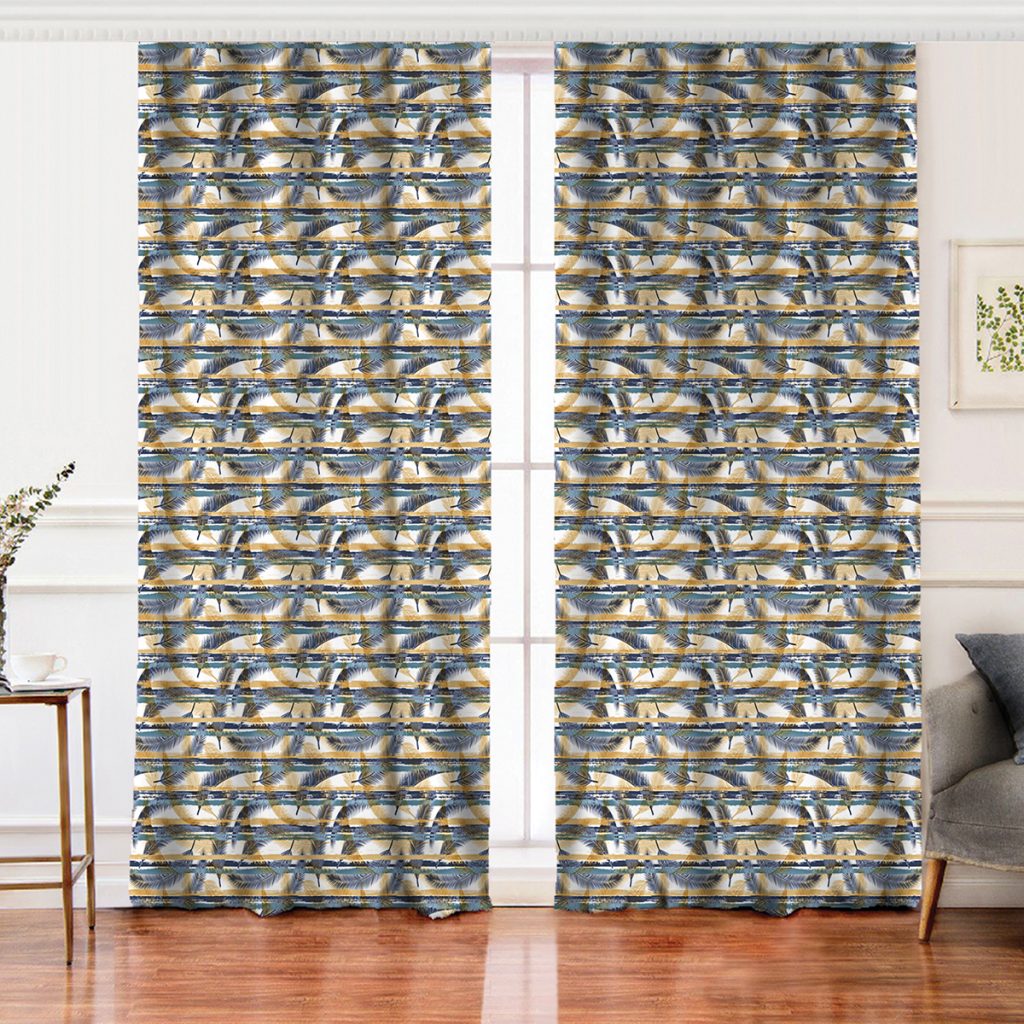 Realhomes Beyaz Zemin Üzerinde Renkli Yaprak Desenli Dijital Baskılı ...